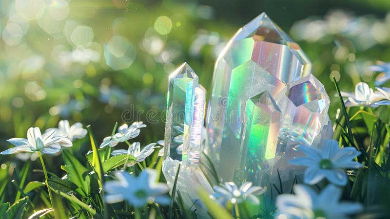 Beautiful Glowing Magical Iridescent Clear Quartz Crystal Gem Gemstone ...
