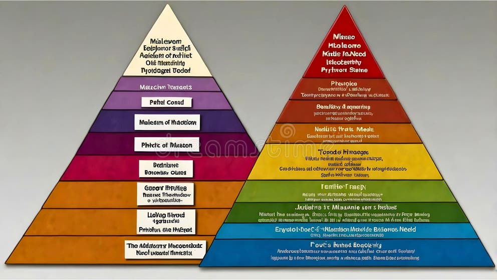 Colorful Representation of Maslow S Hierarchy of Needs Pyramid. Stock ...