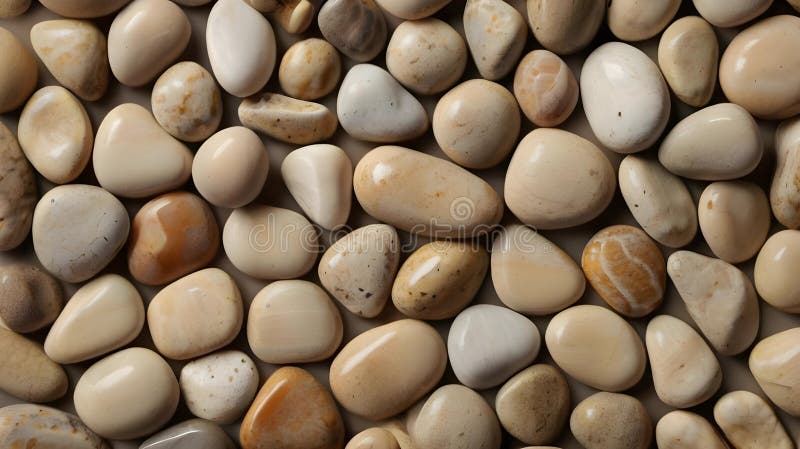 Shiny Beige Sea Pebbles Background, Wallpaper Stock Illustration ...