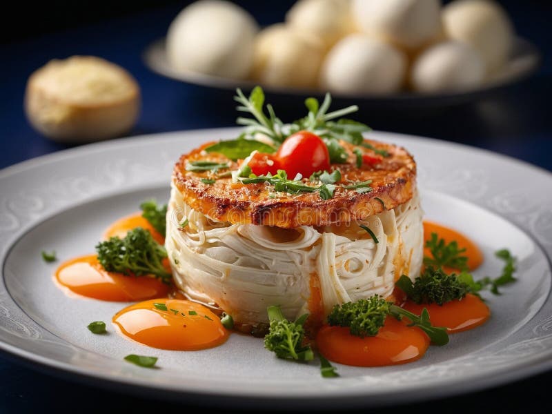 Delicious Michelin Starred Dinner Meal at Fine Dining Restaurant Stock ...