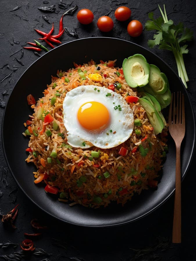Delicious Indonesian Nasi Goreng Fried Rice with Golden-hued Rice Stock ...
