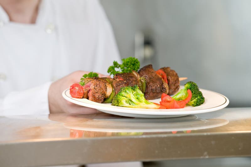 Culinary Gourmet Kitchen Michelin Star Chef Stock Image - Image of ...