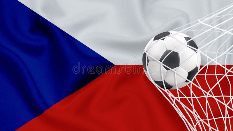 Football Ball with the National Flag of Czechia. Flag of Czechia. Stock ...