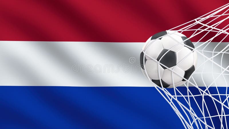 Football Ball with the National Flag of Netherlands. Flag of ...