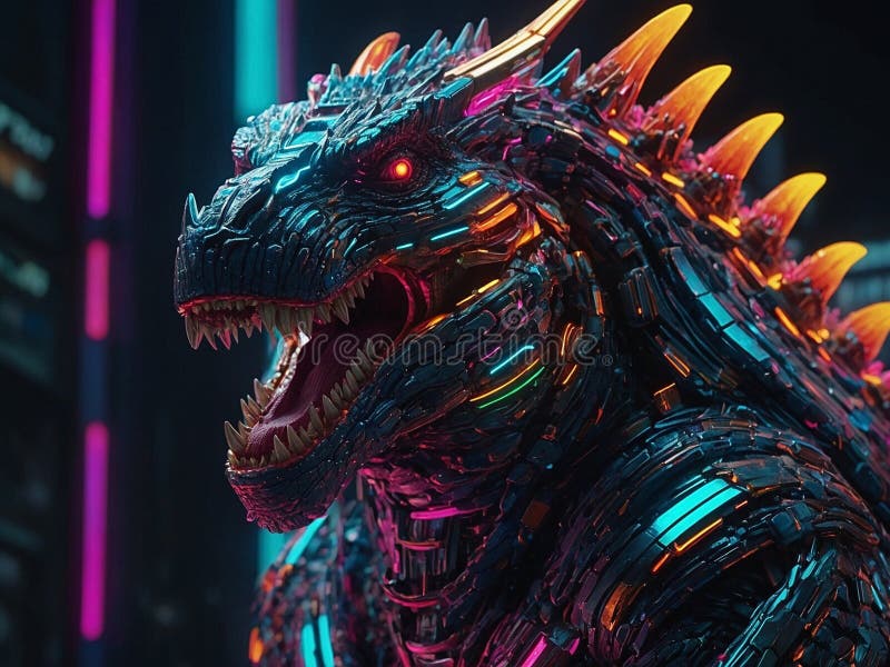 Godzilla Classic Roaring Pose Simplified Monster Coloring Page Line Art ...