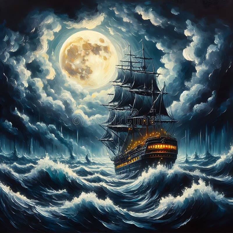 Old Sea Ships from the Era of Exploration. Stock Illustration ...