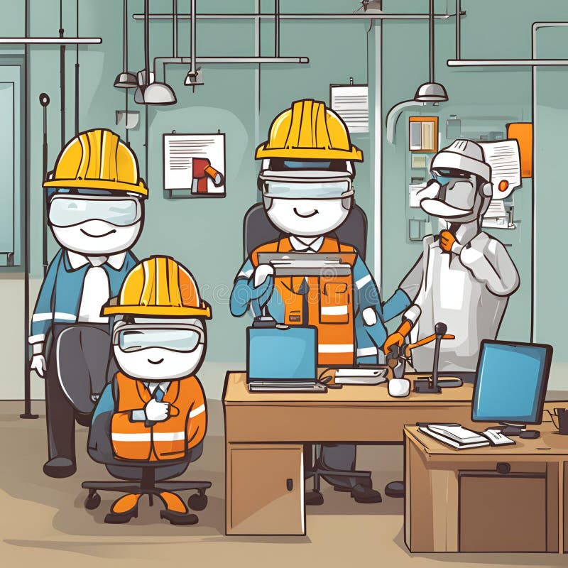 PPE-wearing Factory Workers Employees Personal Protective Equipment AI ...