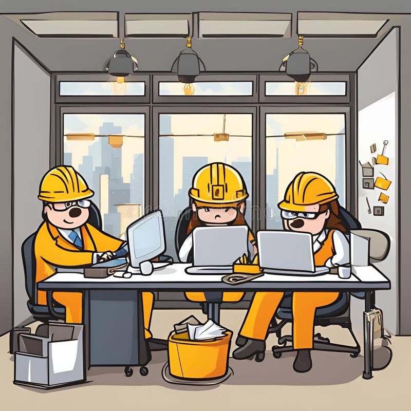 Illustration of Factory Workers Wearing Safety PPE Personal Protective ...