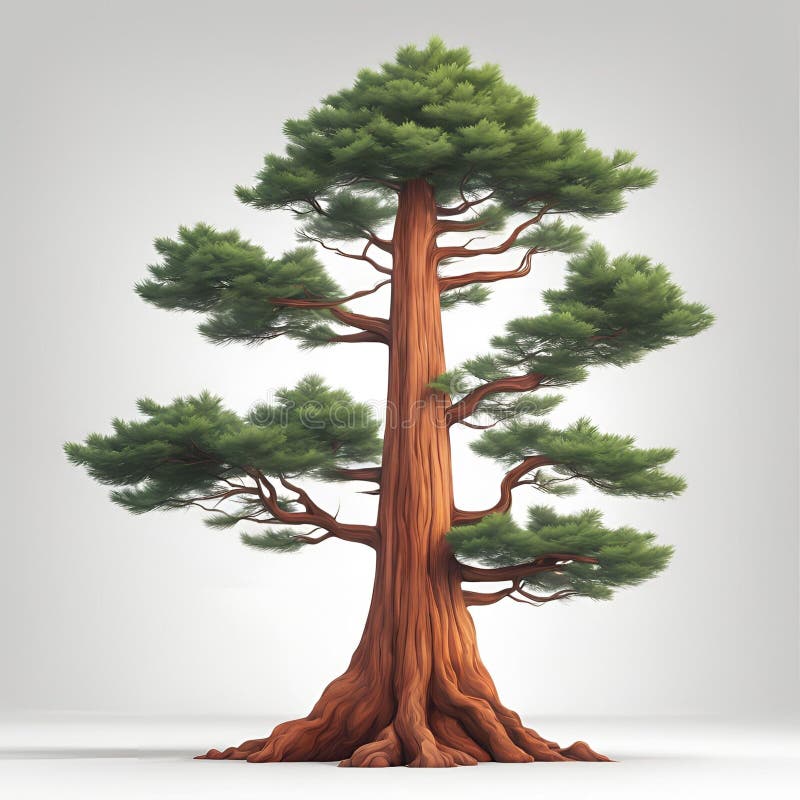 Majestic Isolated Ai Generated Redwood Tree Stock Illustrations – 8 ...
