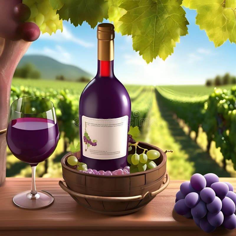 Vineyard Wine Making Setup stock illustration. Illustration of setup ...