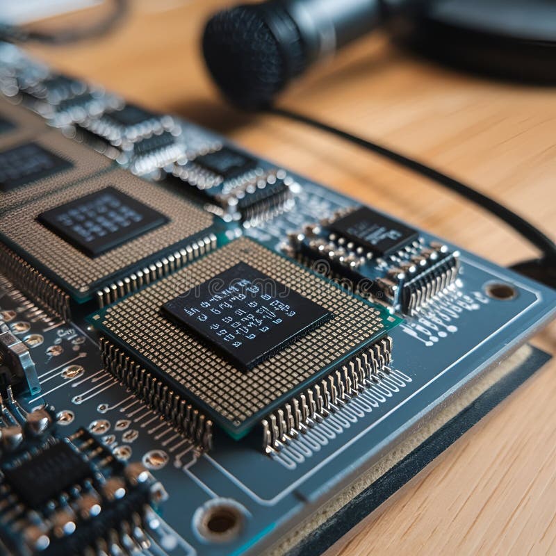 A Close Up of an Electronic Chip Used for Technology. Stock ...