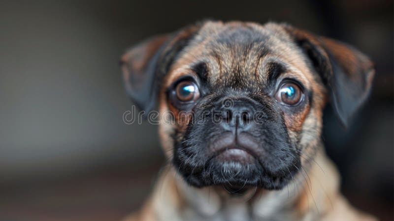 Cute, Friendly and Happy Pug Puppy Dog (Very Cute!) Stock Illustration ...