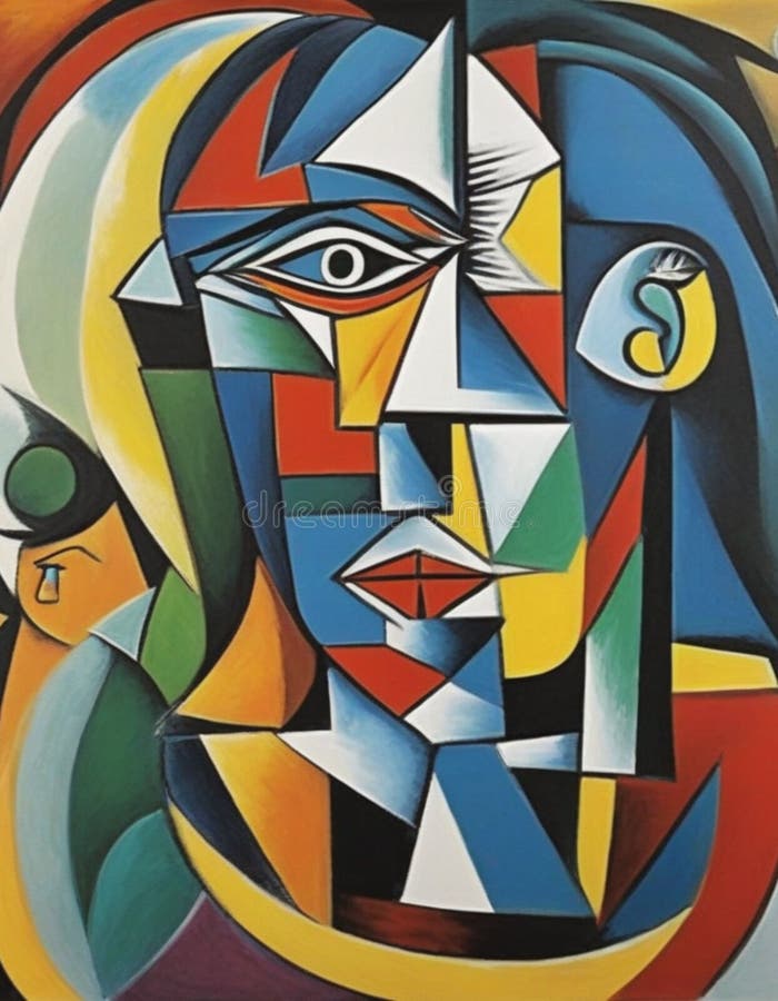Abstract Art in the Style of Picasso with Surreal Forms, Shapes ...