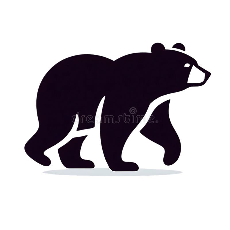 Unique Bear Animal Vector Art Design Logo Stock Illustration ...