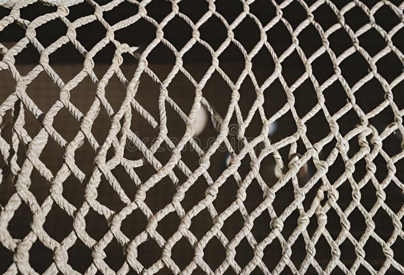 A Solid Net Made of Ropes on the Sports Field Stock Illustration ...