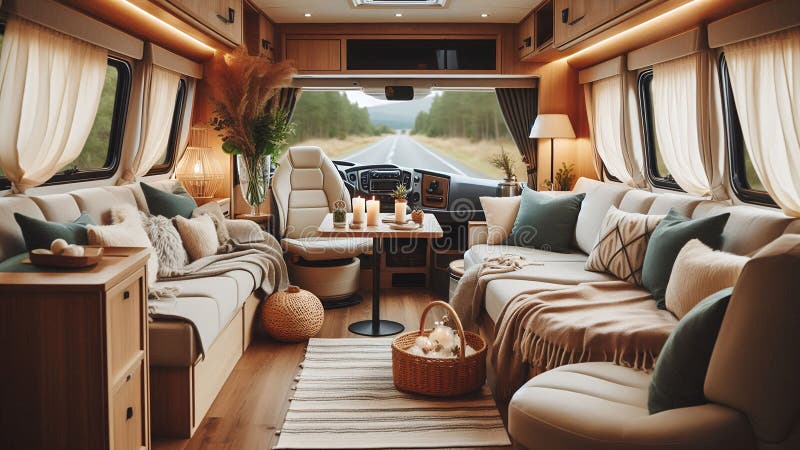 Cozy Caravan House Design for Comfortable Travel Stock Photo - Image of ...