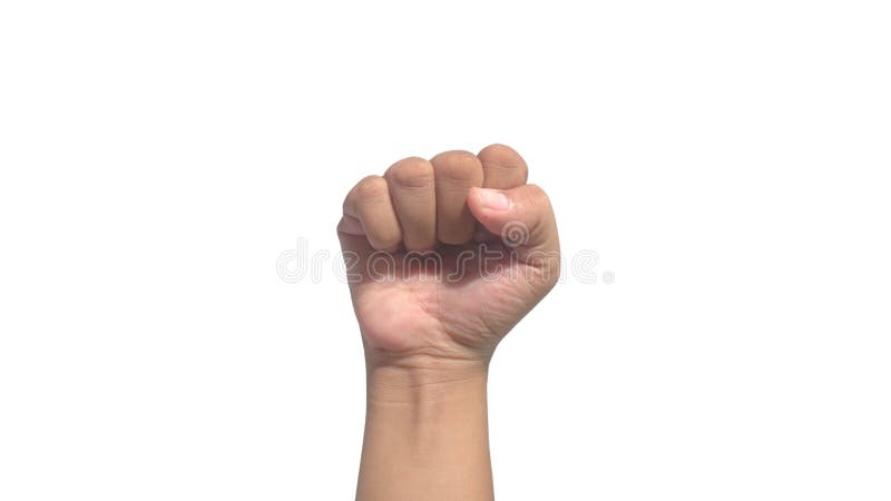 Fist Hand, White Background Stock Illustration - Illustration of simple ...