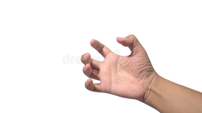 A Hand with an Outstretched Palm and Slightly Curled Fingers is Shown ...