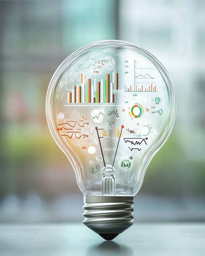 Innovative Business Insights Modern Office Infographic Lightbulb Bright ...