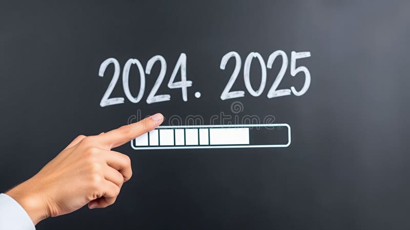 Transition from 2024 To 2025 Progress Concept Stock Illustration ...
