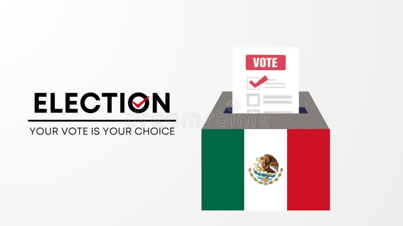 Mexico Election 2025 Concept, Democracy, Flag. Vector Icon Illustration ...