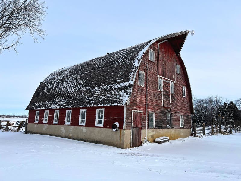A Well Built Barn in the Northern United States Stock Photo - Image of ...