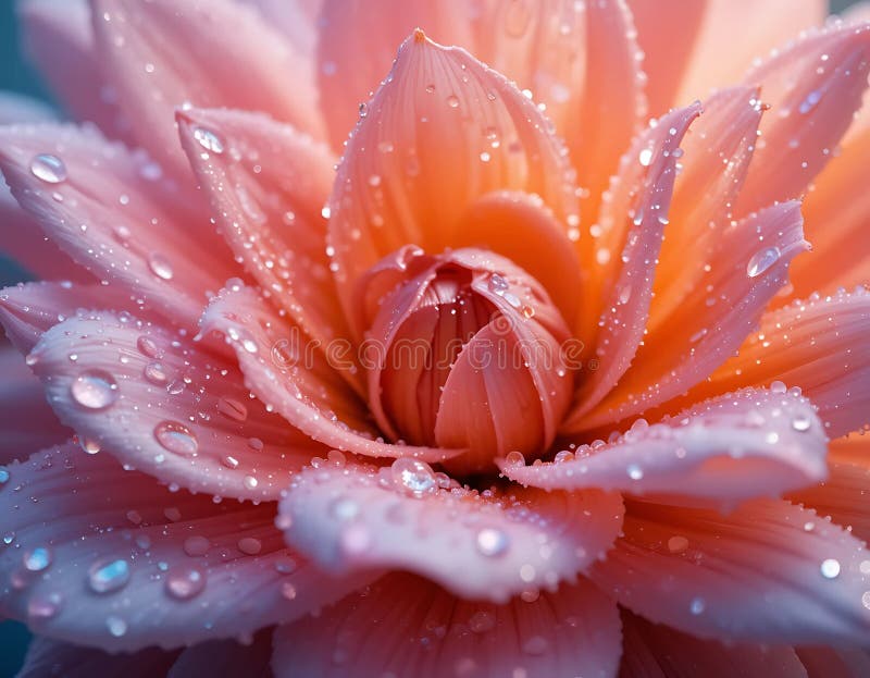 A Breathtaking Macro Shot of Water Droplets Resting on the Soft ...