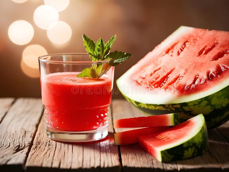 Watermelon smoothies stock illustration. Illustration of refreshing ...