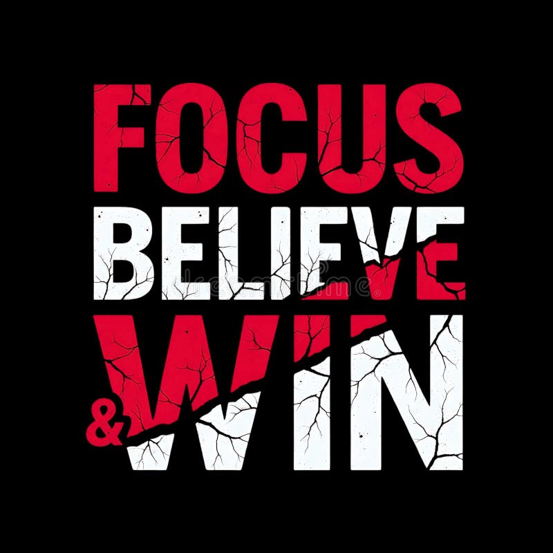 No Limits: Focus, Believe, Win – Success Mindset Quote T-Shirt for ...