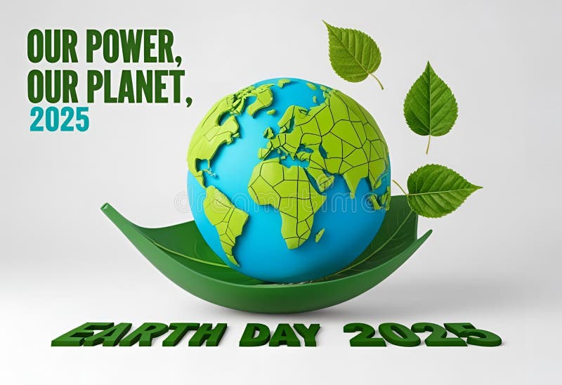Earth Day 2025: 3D Globe, Leaves, Ecology, Sustainability, Planet Power ...