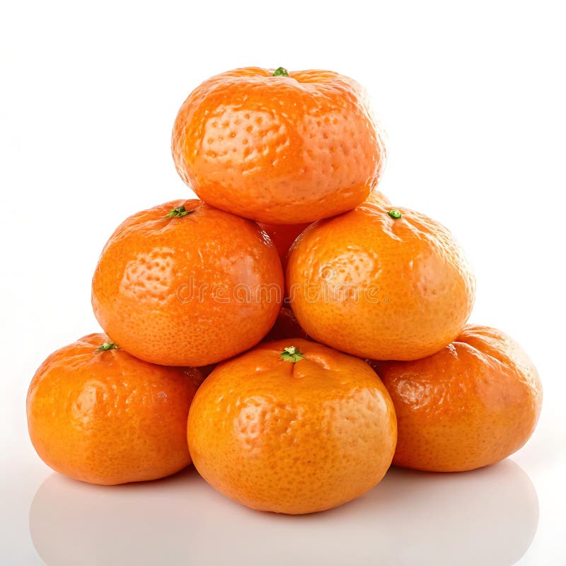 Pyramid Fresh Orange Tangerines White Surface Stock Photos - Free ...