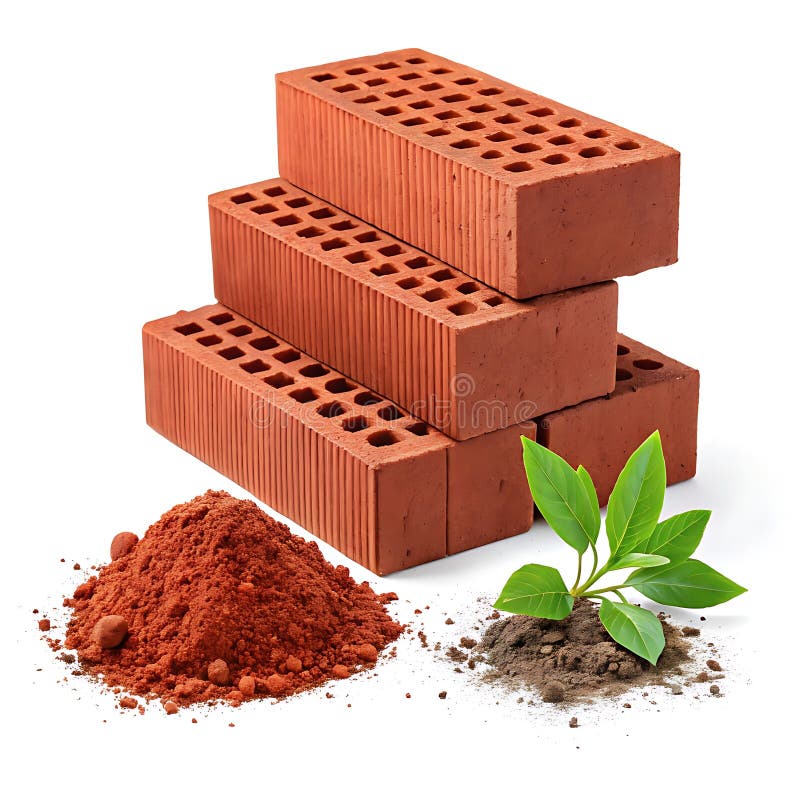 Construction Bricks with Varying Designs and Holes Stock Photo - Image ...