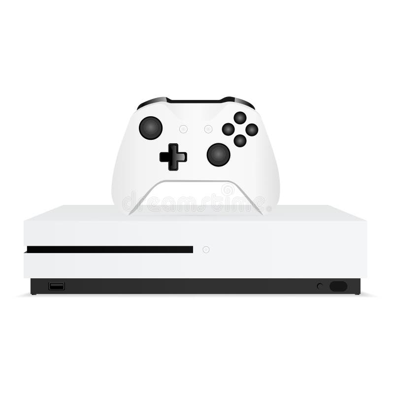 White Gaming Console stock illustration. Illustration of gaming - 378835600
