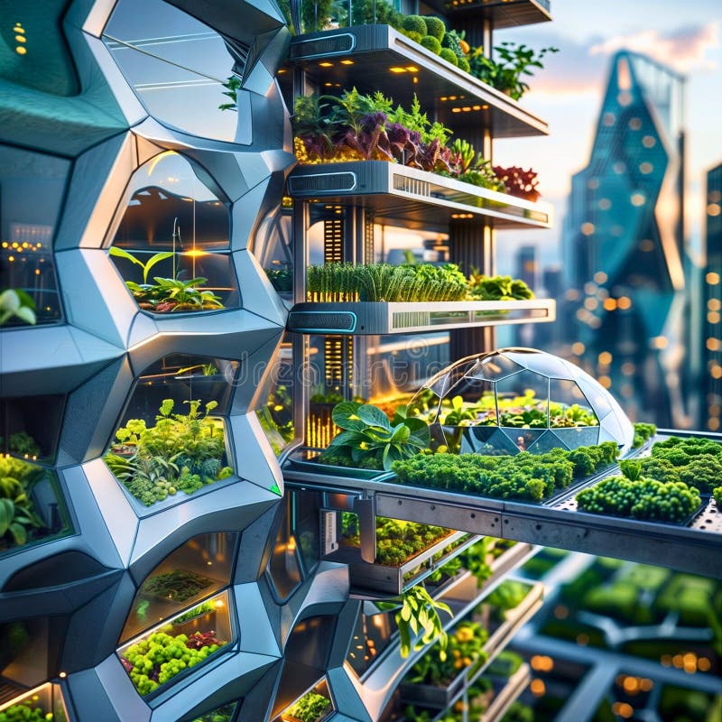 Futuristic Ultra Modern Building with Sustainable Environment Stock ...