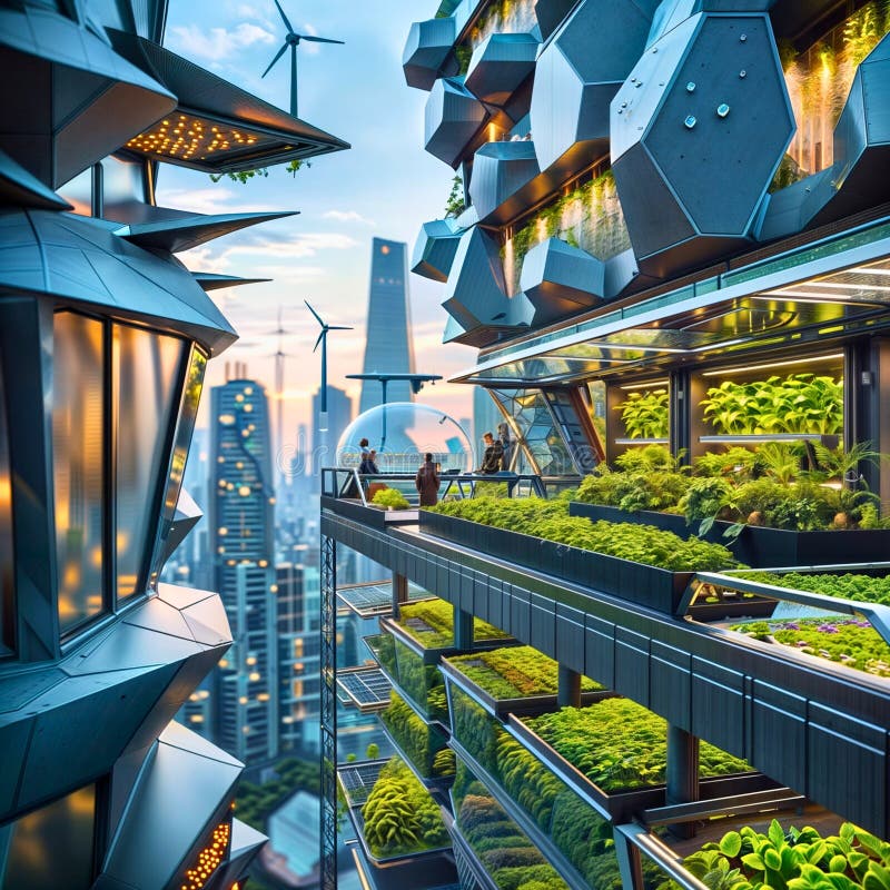 Modern Smart City with Renewable Energy and Urban Greenery Stock ...