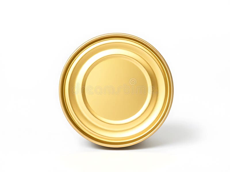 Golden Round Tin Lid or Bottom - Metallic Food Packaging - Blank ...