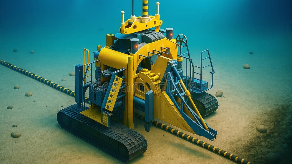 Subsea Cable Laying Machine Stock Illustrations – 1 Subsea Cable Laying ...