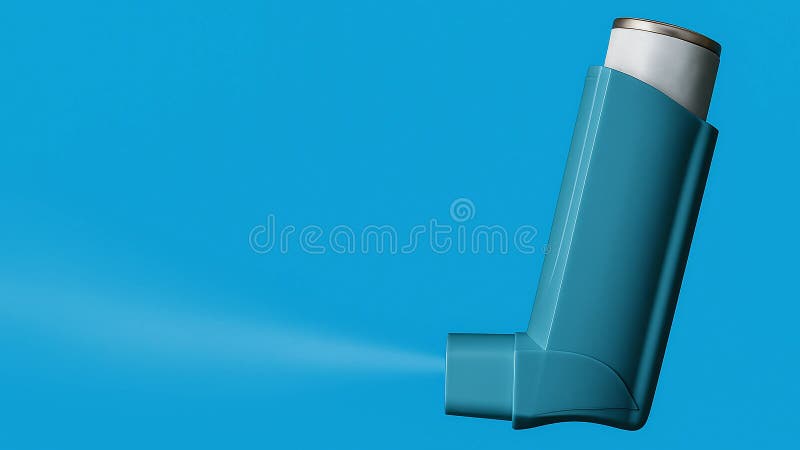 Asthma Inhaler Dispensing Medication Stock Illustration - Illustration ...