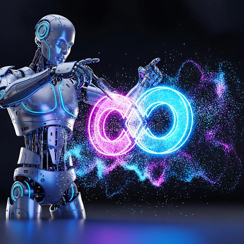 Futuristic AI Robots Showcasing Digital Marketing & Data Innovation in ...