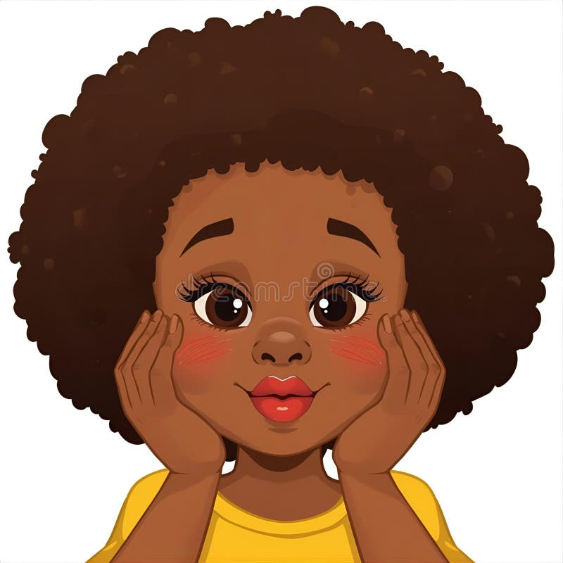 Child Making a Goofy Expression Cute Little Girl Stock Illustration ...