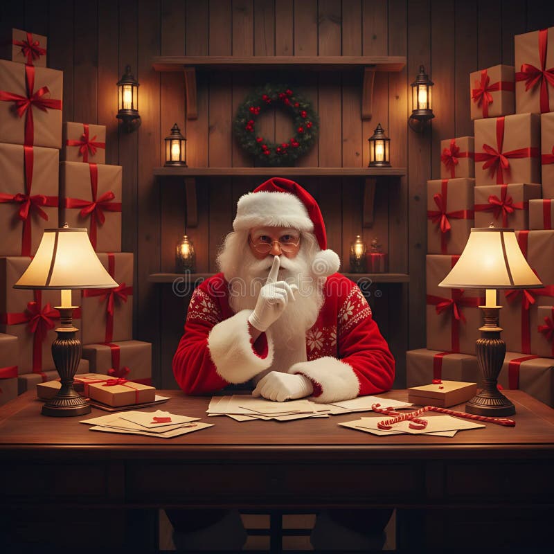 Santa Shhh Stock Illustrations – 18 Santa Shhh Stock Illustrations ...