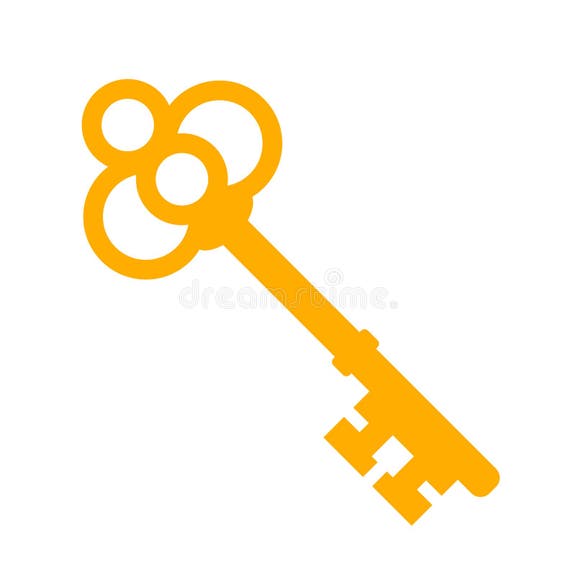 Gold key vector icon stock vector. Illustration of icon - 137318936