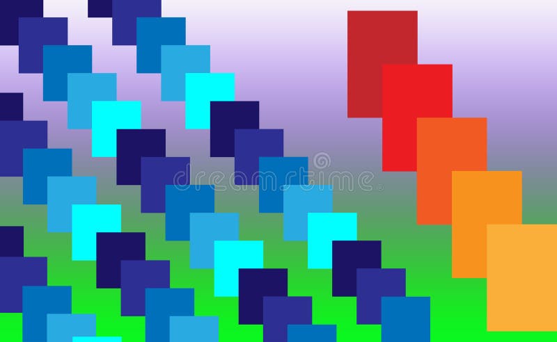 Diagonal Blue Gradient Boxes and Bigger Diagonal Red Gradient Boxes ...