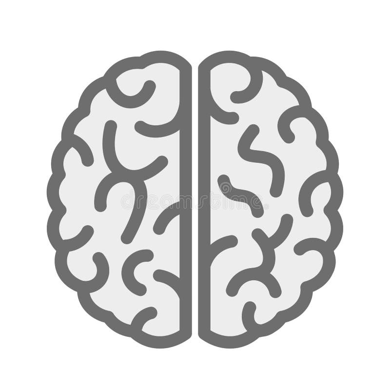 Human brain vector icon stock vector. Illustration of anatomy - 115313766