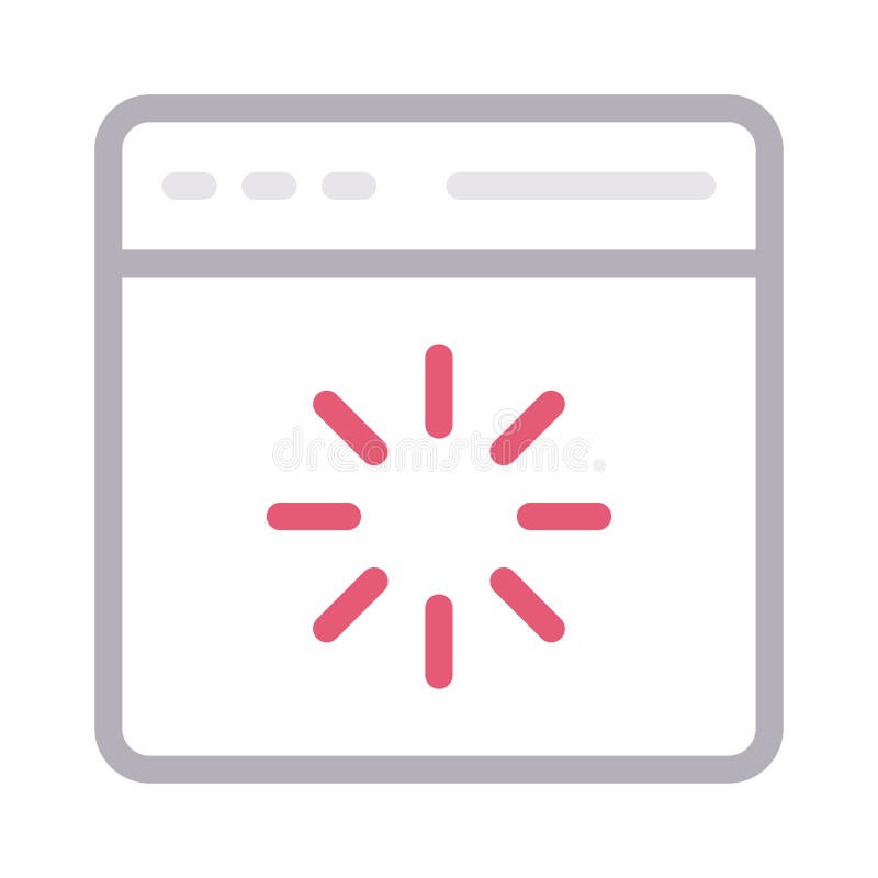 Web Loading Color Line Icon Stock Illustration - Illustration of ...