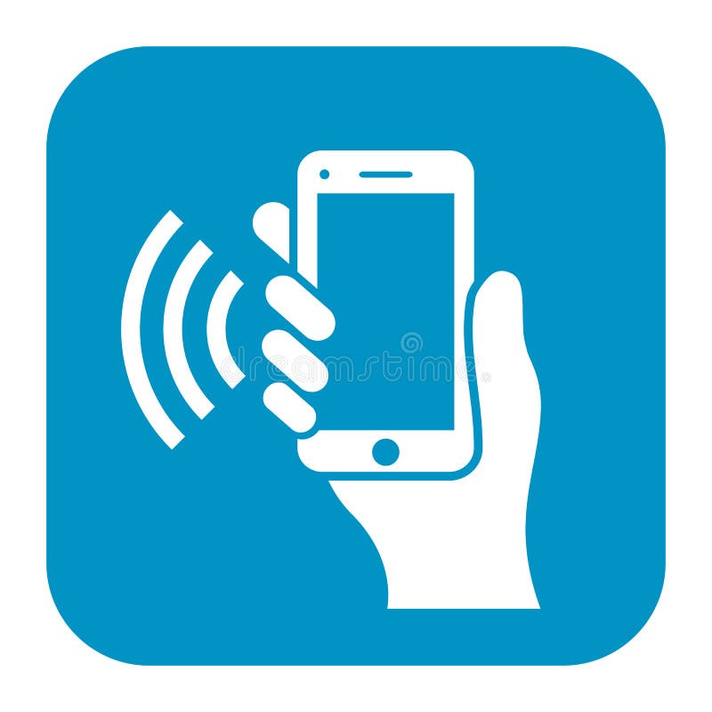 Mobile Phone Hand Vector Icon Stock Vector - Illustration of internet ...