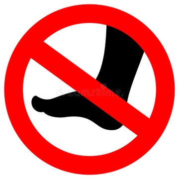 No Bare Feet Sign Stock Illustrations – 24 No Bare Feet Sign Stock ...