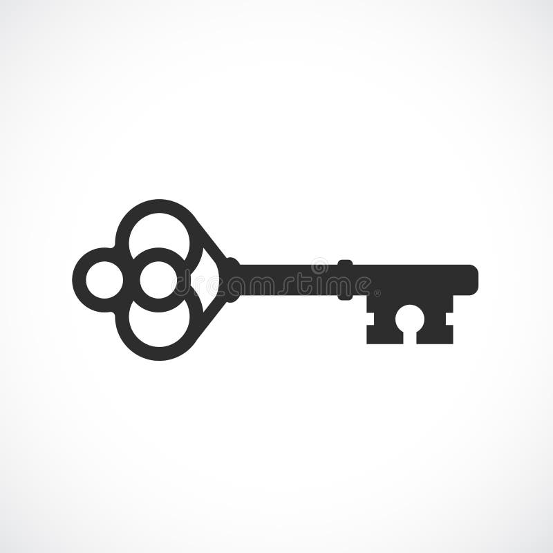 Old key vector icon stock vector. Illustration of gate - 140301282