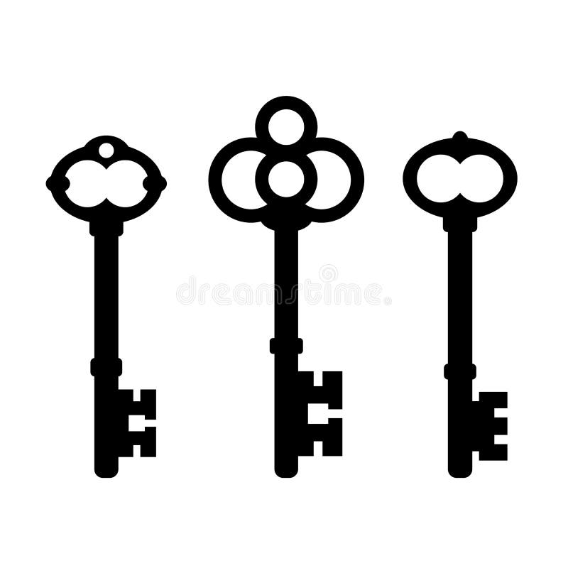 Old key icon stock vector. Illustration of house, clipart - 142219985