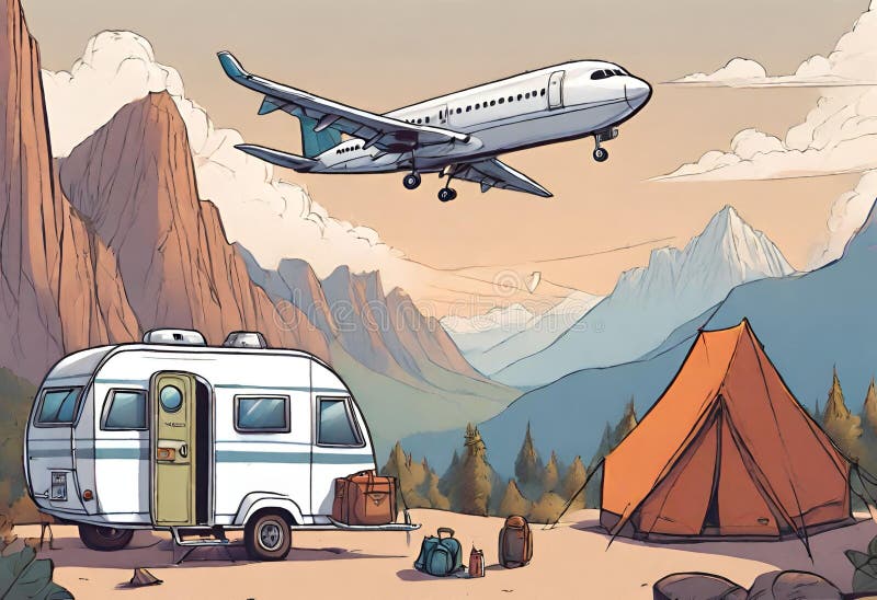 Vacation Travel Concept Vector Illustration, Cartoon Flat Backpack for ...